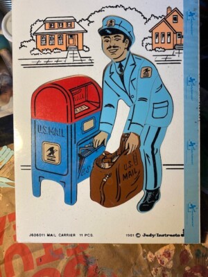 Vintage 1981 Judy Instructo Wooden Puzzle “Mail Carrier” J606011 | eBay