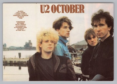 U2 October Album, Vintage Import Postcard 4x6 "Mini Poster" B11 | eBay