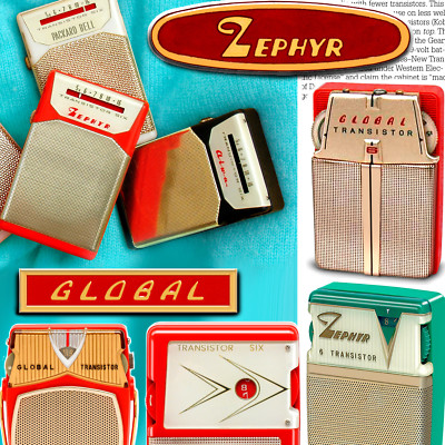Global & Zephyr transistor radios - color book shows all 77 collectible ...