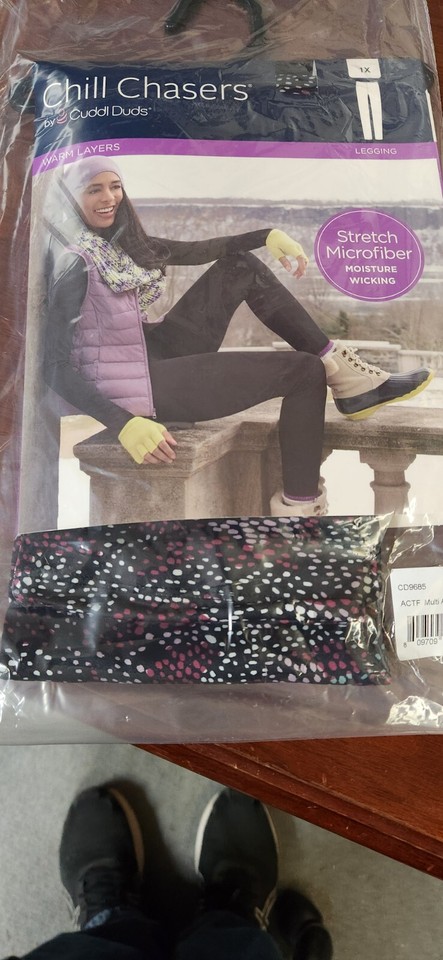 Cuddl Duds CD9685 Womens Chill Chasers Warm Layers Stretch Microfiber ...