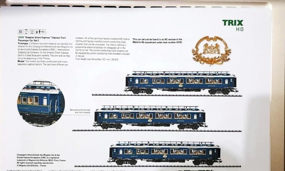 Trix “Simplon Orient Express” Express Train Passenger Car Set 2 | eBay