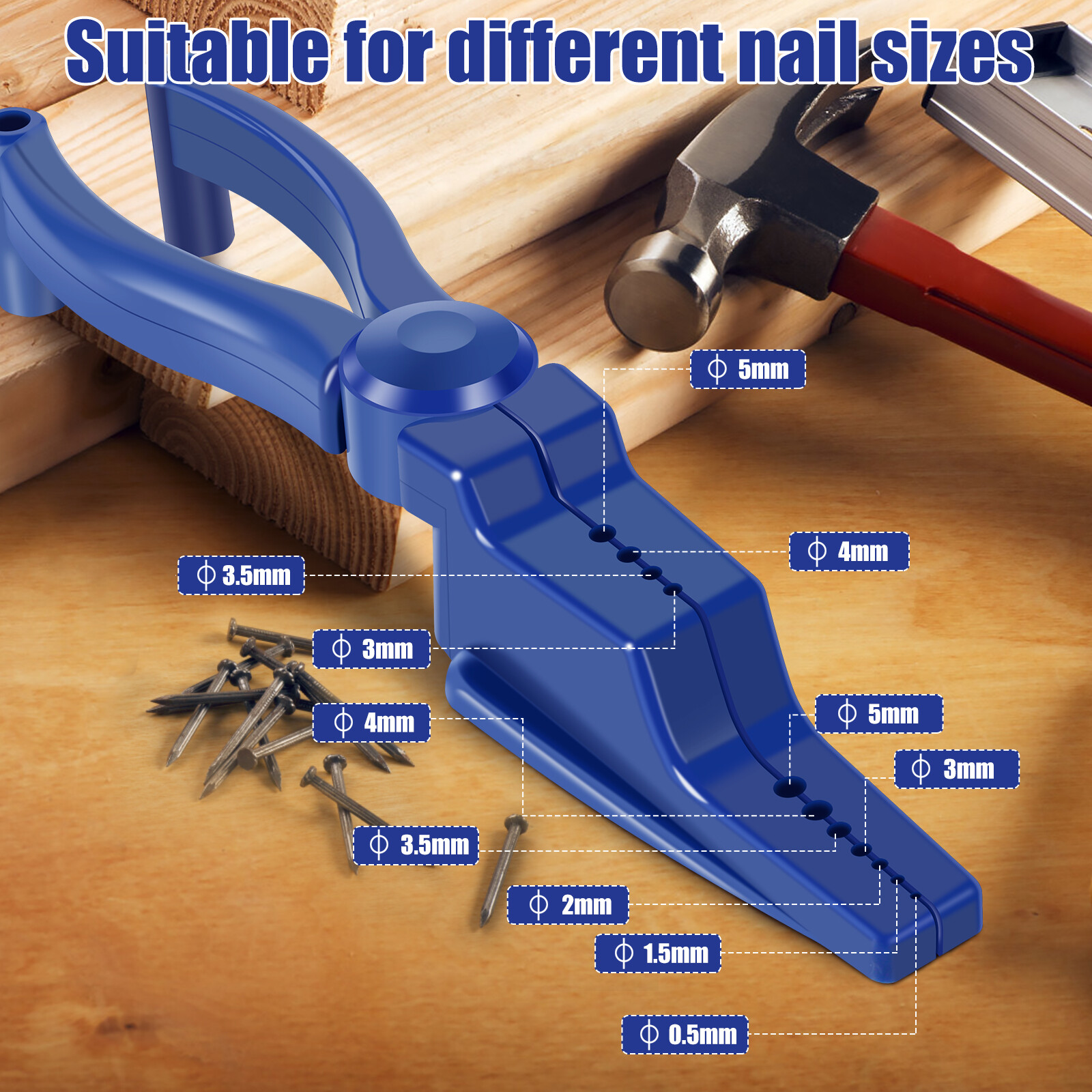 2Pcs Nail Holder Pliers Reusable Plastic Hammering Safety Pliers 11 ...