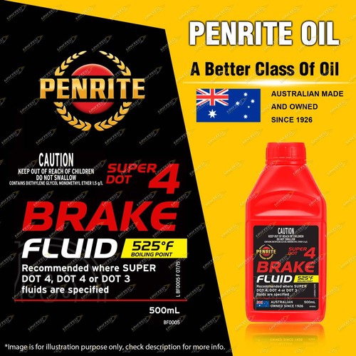 Penrite Dot 4 Brake Fluid 500ML for Ford Falcon XE XF XG XH Van Ute ...
