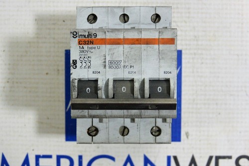 Merlin Gerin C32N Multi ( 3 Pole 1 amp type U 380V 8204 20130 Din Rail ...