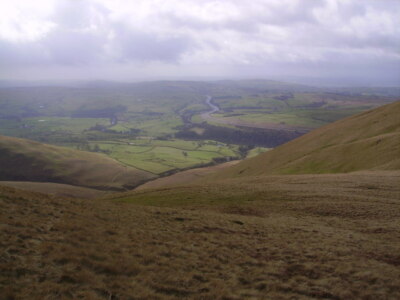 Photo 6x4 Descending Fell Head Howgill/SD6396 Fell Head presents an ...