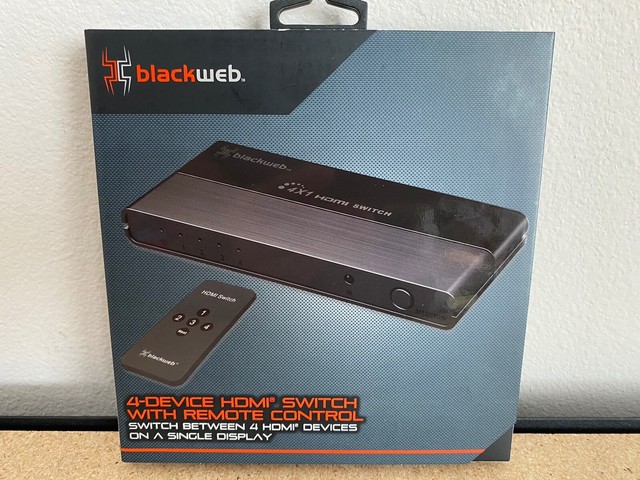 Blackweb 4 Device HD 1080p upto 4K HDMI Switch with Remote Control | eBay