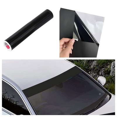 Matte Black Window Visor Sun Strip Vinyl Sticker DIY For Car Front ...