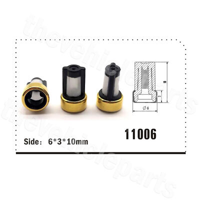 100 Set Fuel Injector Micro Basket Filter For Injector Repair 6*3*10mm ...