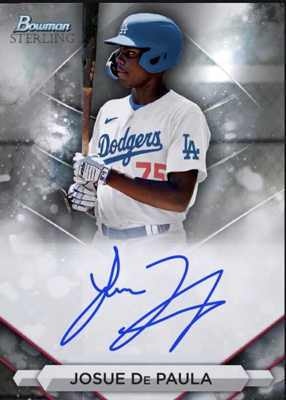 2023 Topps Bowman Sterling Auto Prospect Signature JOSUE DE PAULA ...