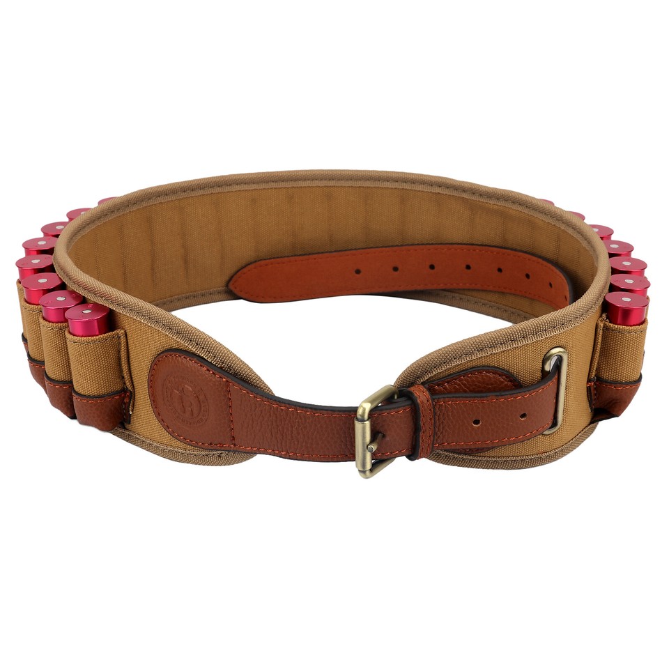 Canvas Leather Cartridges Belt Ammo Carry 12 Gauge Shotgun Shells ...