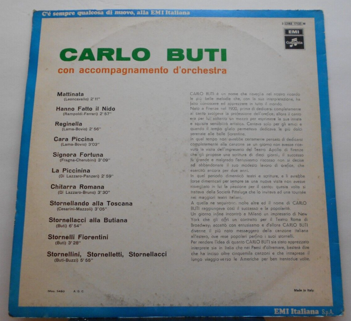 Carlo Buti/Carlo Buti (Vinyl, Columbia, 3C 062-17135) | eBay