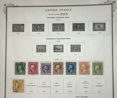 One Cent - 10 Cent US Stamps 1908 General Issue Used 1C -10C Scott 331 ...