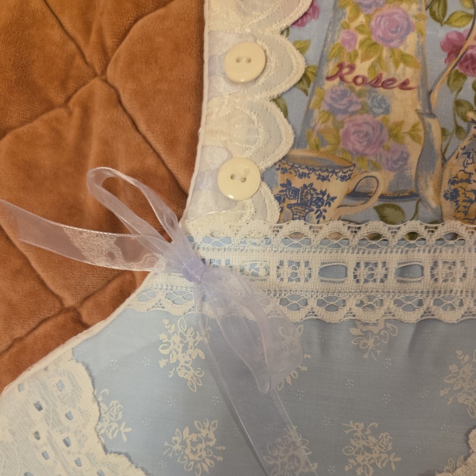 Vintage Lace, White Ribbon And Mini Pink Roses Christmas Stocking. 14.5 ...