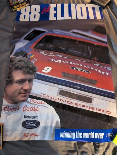 BILL ELLIOTT WINNIN THE WORLD OVER COORS POSTER 26X37.5 FORD ...