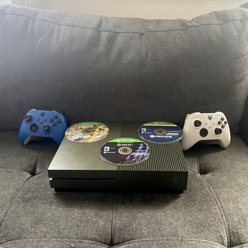 Xbox One S 1TB Military Green Console limited edition with 2 ...