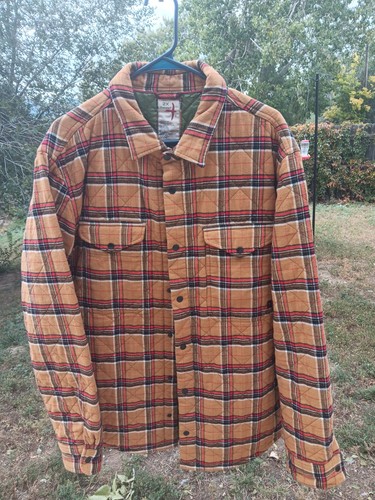 Relwen Men’s XXL Quilted Plaid Flannel Shirt Jacket Snap Button Lumber ...