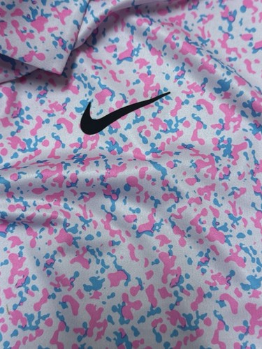 Nike Pink Blue Camo Men's Dri-Fit Polo Golf Shirt Size Large | eBay