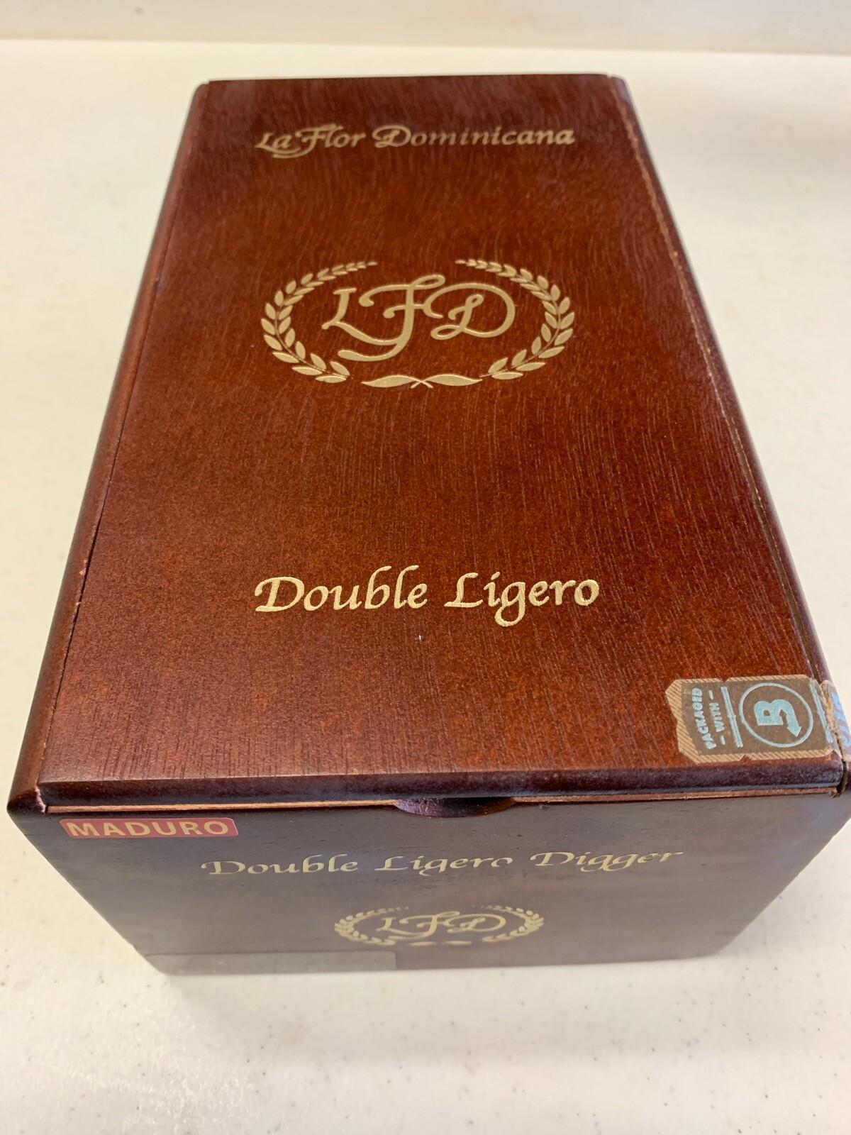 LFD LA FLOR DOMINICANA DOUBLE LIGERO Digger MADURO CIGAR BOX 9.25”x5.25 ...