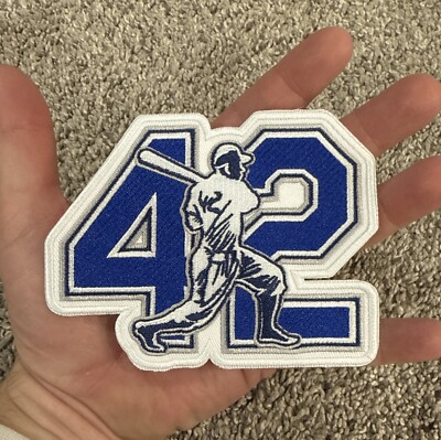 Jackie Robinson 42 HOF LA Brooklyn Dodgers Iron Sew On Embroidered Patch RARE | eBay
