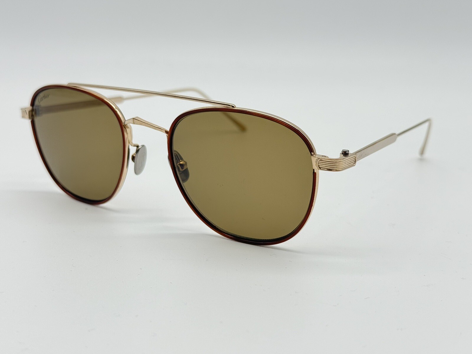 CARTIER SIGNATURE C DE CARTIER GOLDEN SUNGLASSES 100%… - Gem