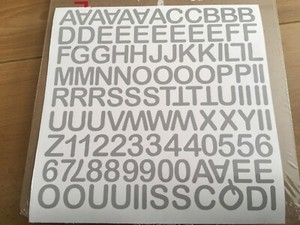 VINYL LETTERS 100 +Grey (20mm) 3/4 Inch Stick on Self Adhesive Letters ...