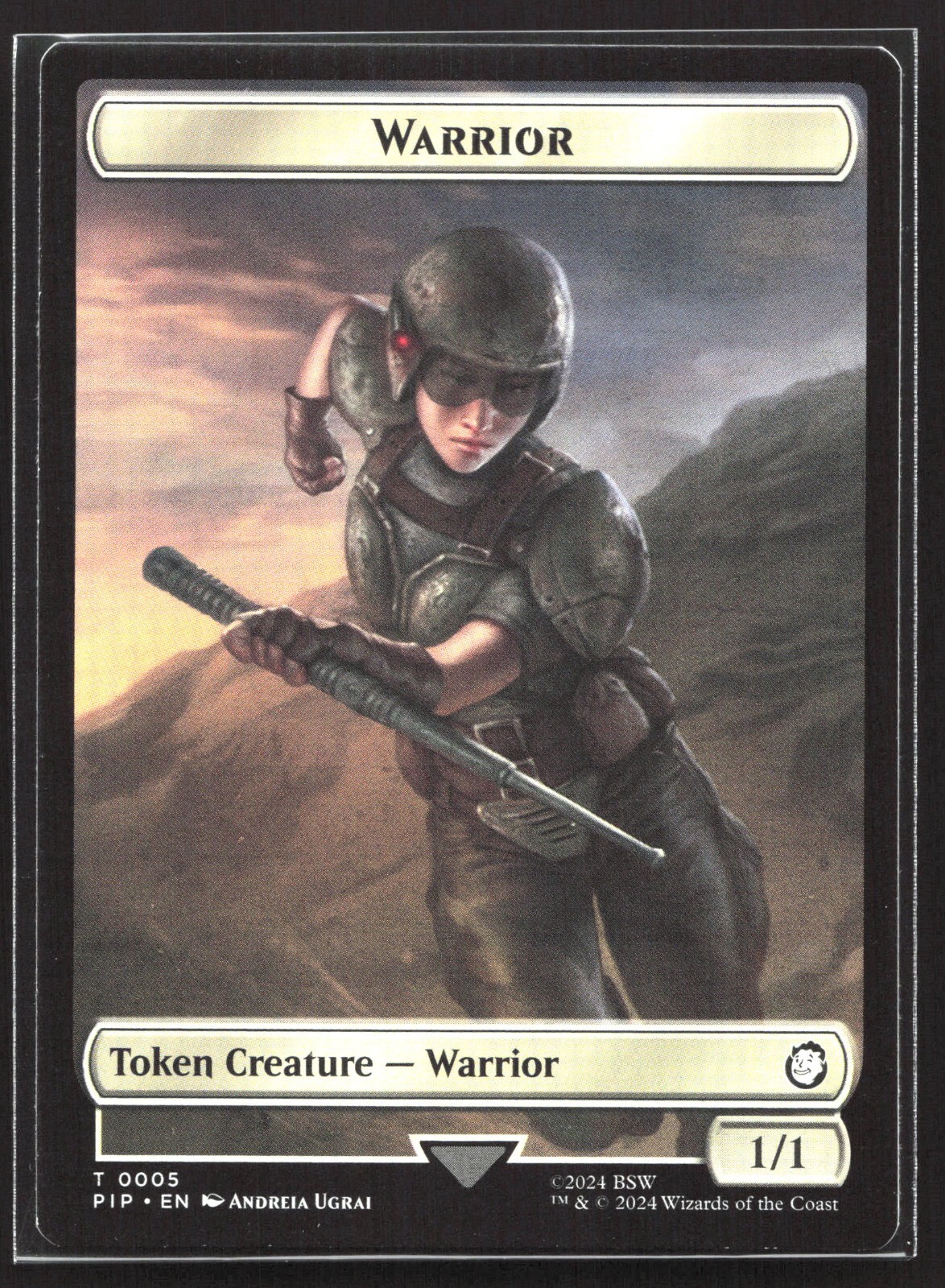 MTG Universes Beyond: Fallout - Token - Warrior #0005 - Soldier #0010 ...