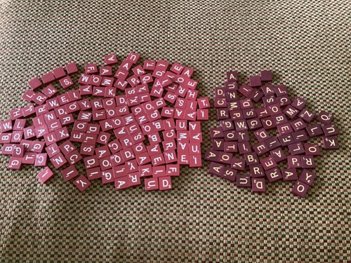 SALE~210 RED SCRABBLE TILES~CRAFTING,TEACHER,JEWELRY,SCRAPBOOK,SPELLING ...