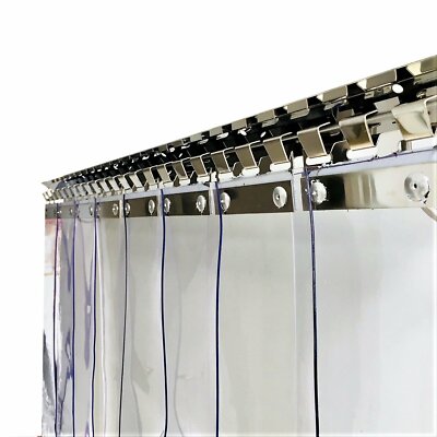 Overlap Clear Coolroom PVC Strip Curtains 1000 x 2000mm Plastic Door ...