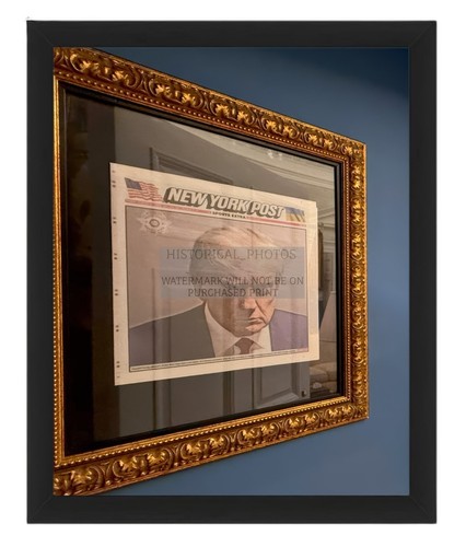 PRESIDENT DONALD TRUMP MUGSHOT HANGING UP NEAR OVAL OFFICE 8X10 FRAMED ...