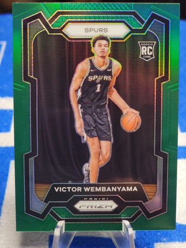 2023 Prizm Green Prizm #136 Victor Wembanyama Rc Rookie Card SP Spurs ...