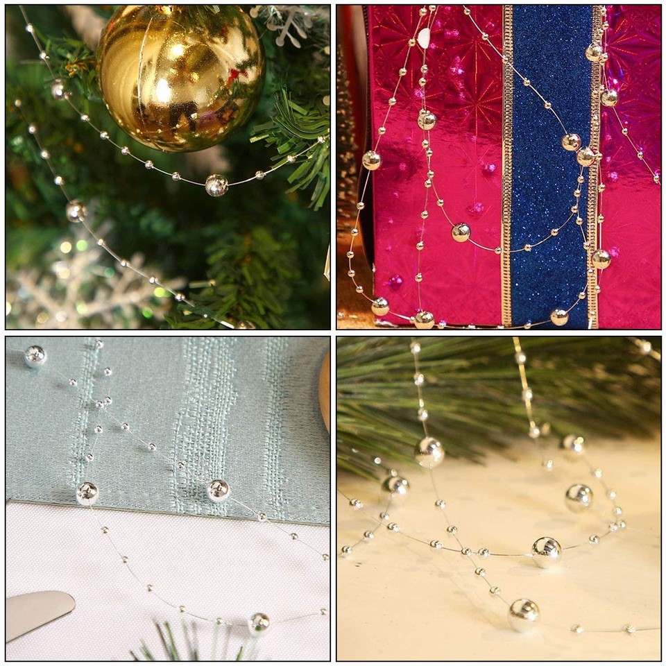 Christmas Tree Beads Pearl String Bead Garland Wedding Beads Strand ...