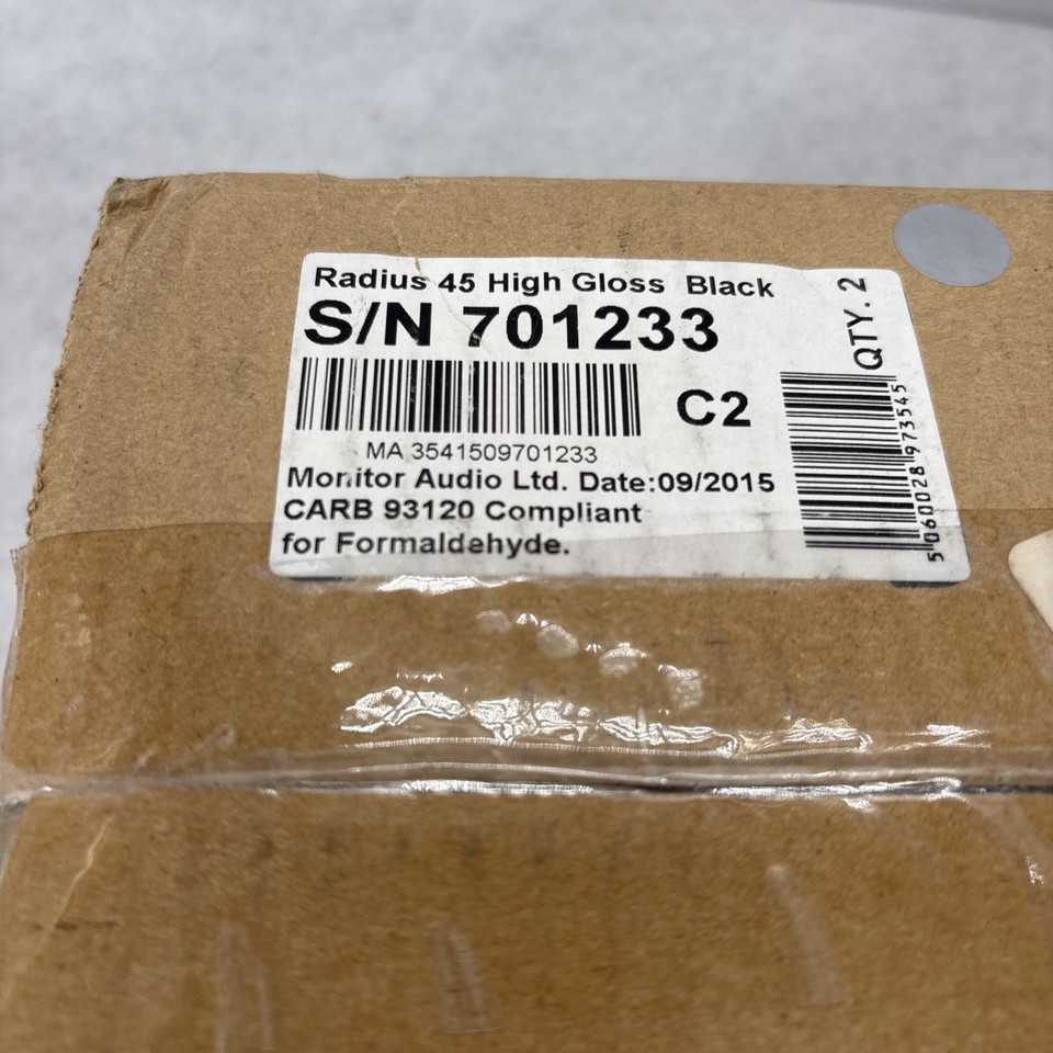 Monitor Audio Radius 45 R45HD-BLK Bookshelf Speaker High Gloss Black ...