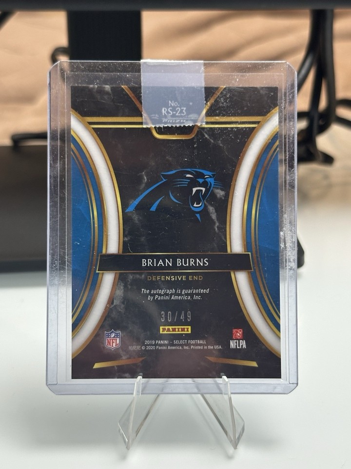 2019 Panini Select - Rookie Signatures Brian Burns #RS-23 Light Blue ...