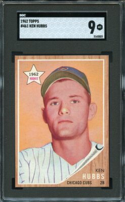 1962 Topps KEN HUBBS #461 Chicago Cubs - ROOKIE CARD - SGC 9 | eBay