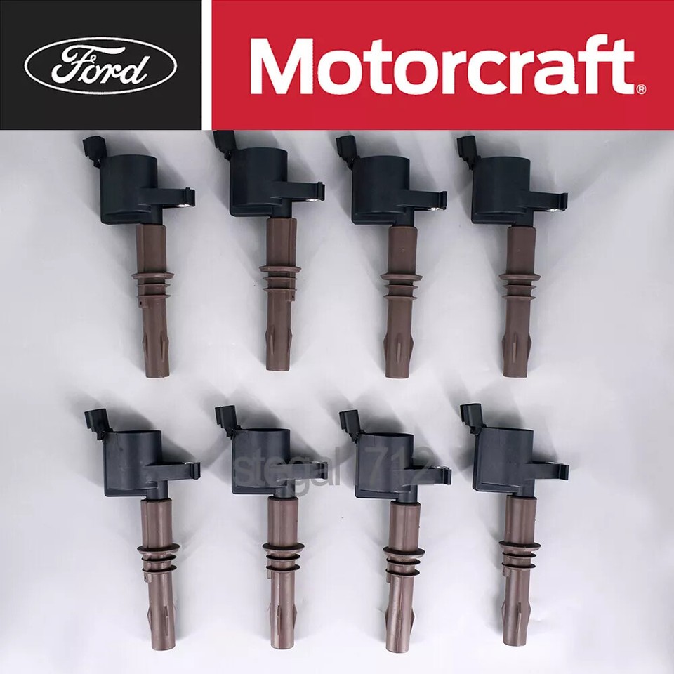 OEM Motorcraft 8 Ignition coil DG521 & Spark Plug SP509 For Ford F150 4 ...