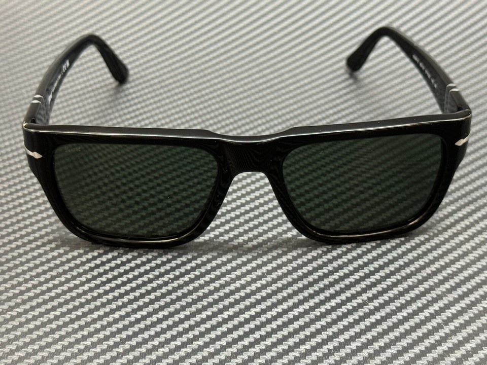 PERSOL PO3348S 95 31 Black Green Unisex 55 mm Sunglasses | eBay