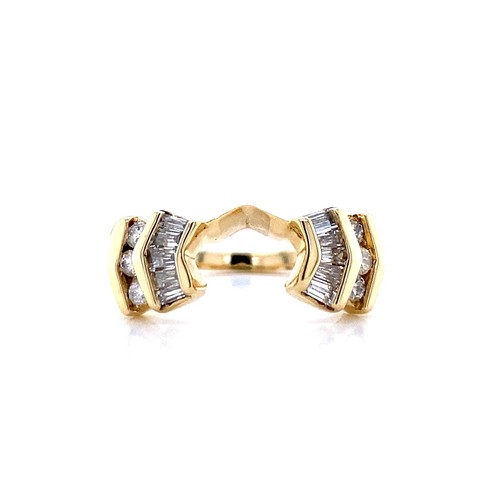 14KT YELLOW GOLD .25CT SOLITAIRE DIAMOND ENHANCER WRAP SIZE 7 | eBay