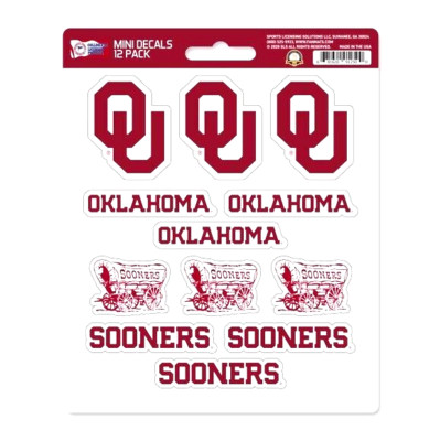 Oklahoma Sooners Vinyl Die-Cut Sticker Set / Decal Sheet *Free Shipping ...
