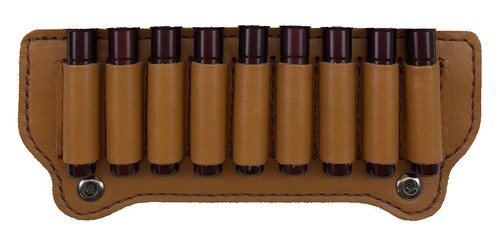 Real Leather SHOTGUN SHELL AMMO BELT SLIDE POUCH Fits 410 Gauge Shells ...