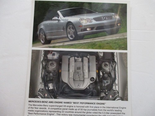2003 MERCEDES-BENZ SL55 AMG BEST PERFORMANCE ENGINE PRESS RELEASE AND ...
