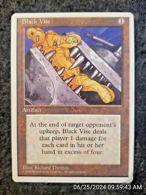 Black Vise 4th Edition NM Artifact Uncommon MAGIC THE GATHERING CARD ...