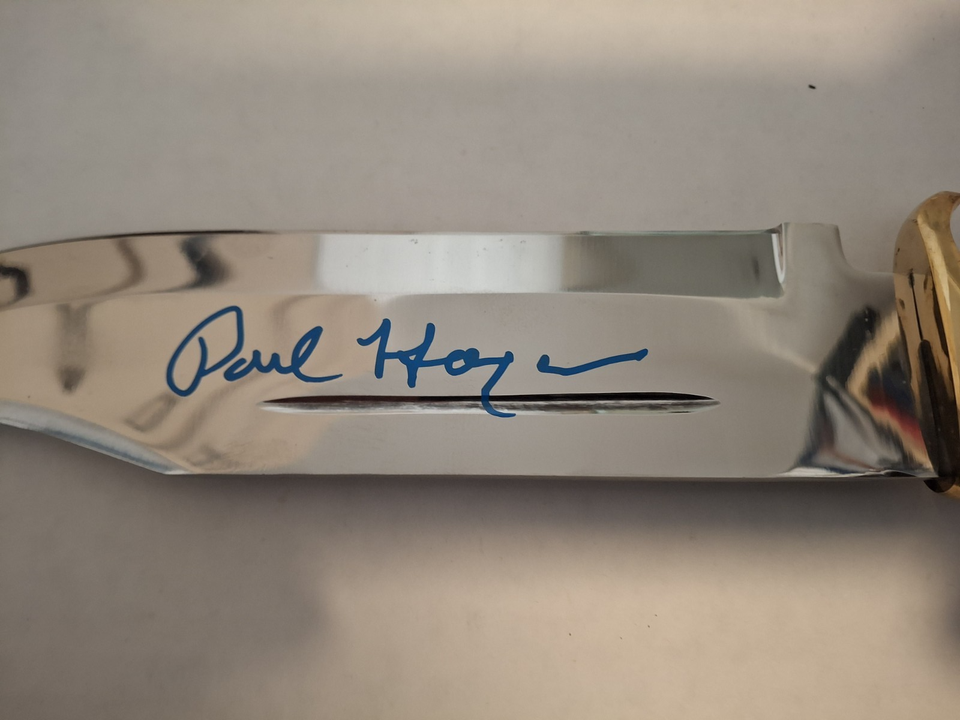 Paul Hogan Autograph Signed Crocodile Dundee Bowie Knife Replica ...