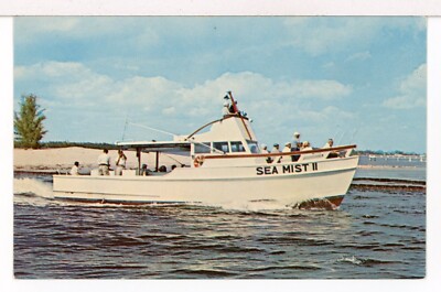 SEA MIST II Drift Fishing Charter Boat, Boynton Beach FL 1960s Postcard ...