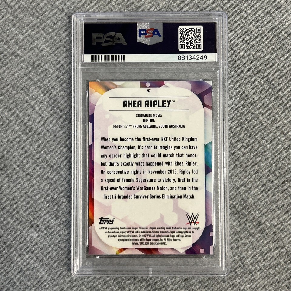 2020 Topps Chrome WWE #97 Rhea Ripley X-Fractor PSA 9 MINT | eBay