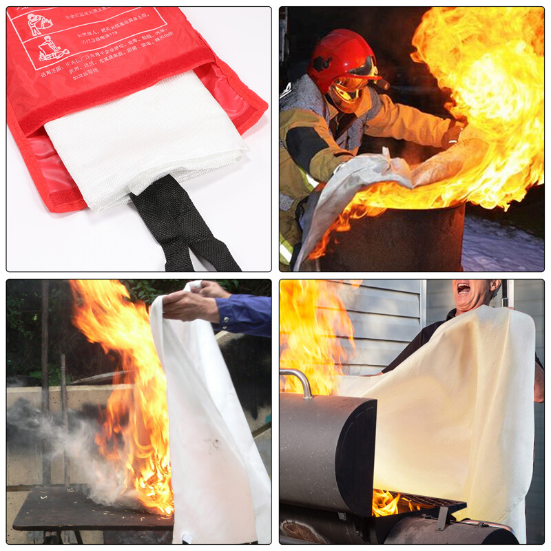 8PCS Emergency Fiberglass Fire Blankets Flame Retardant Fire ...
