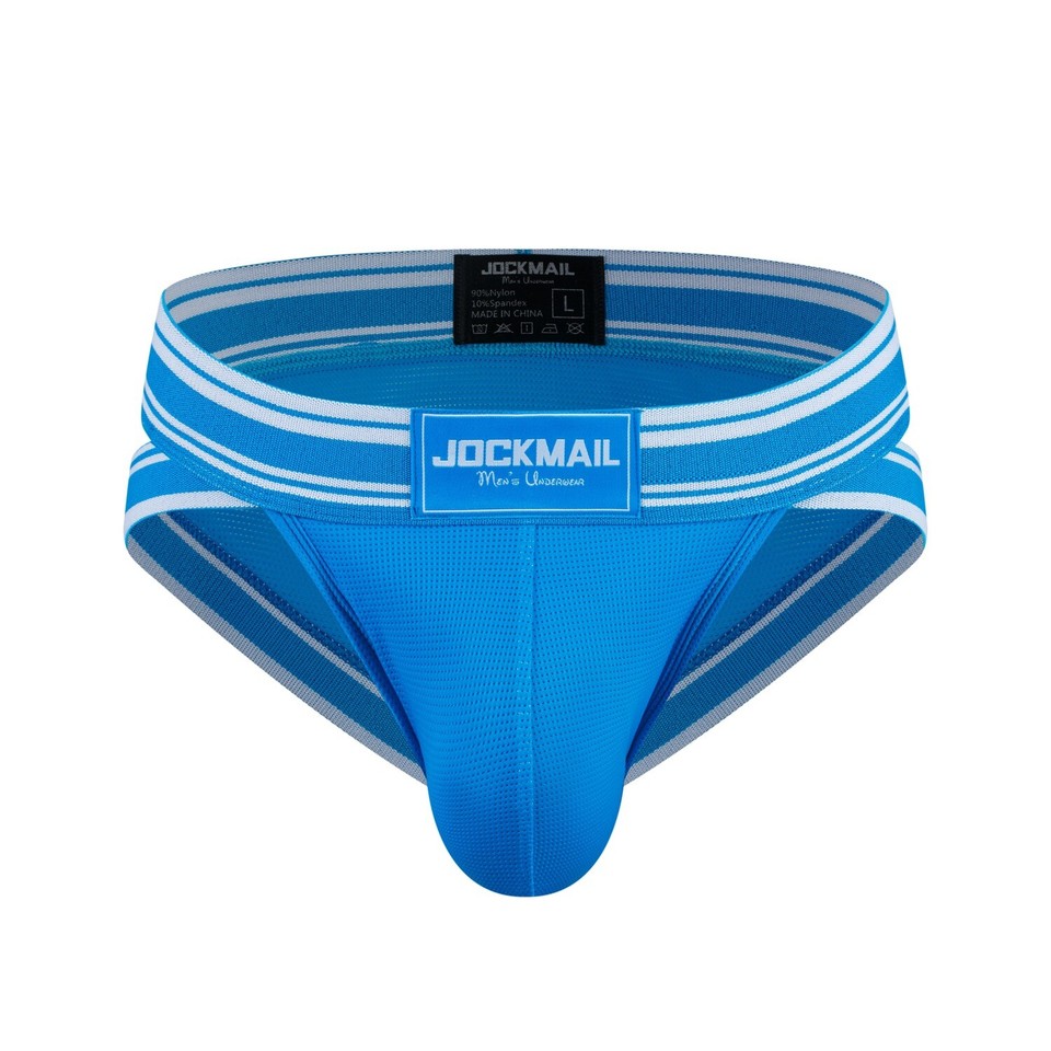 Jockmail Summer Cool Men's Sexy Underwear Mesh Breathable Sports Hip ...