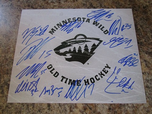 MINNESOTA WILD 2011 TEAM SIGNED 8X10 GLOSSY PHOTO MINIMUM 12 SIGNATURES ...