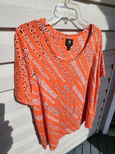 JM Collection 3X Women's Plus Poly/Spand Stretch Knit Tunic Top, EUC ...