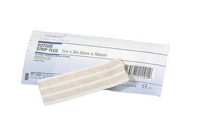 Suture Strip Plus Flexible Wound Closure Strip 1/4" x 1-1/2" BX of 50 ...