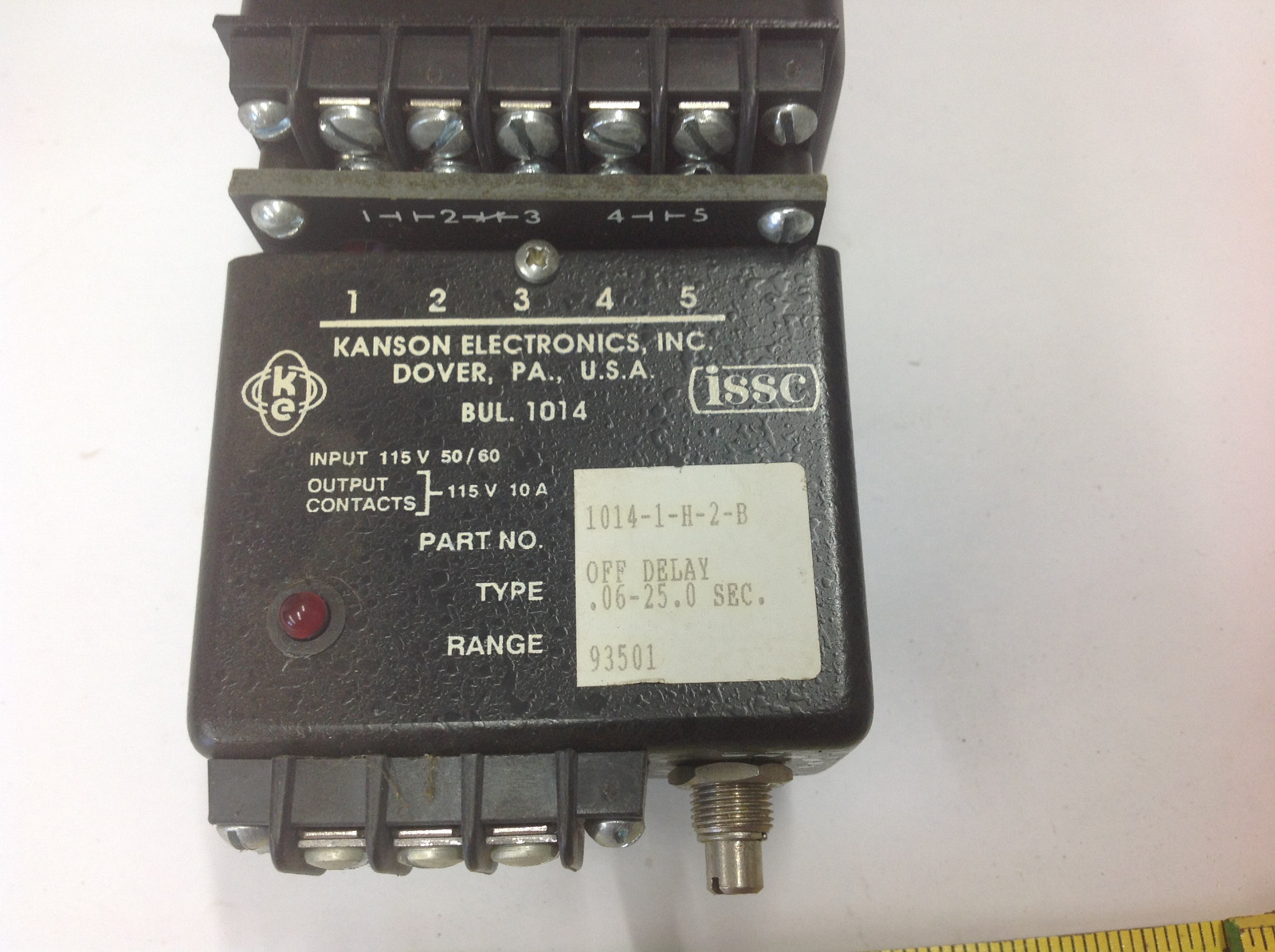ISSC Kanson 1014-1-H-2-B Solid State Timer Off Delay .06-25.0 Sec. NEW ...